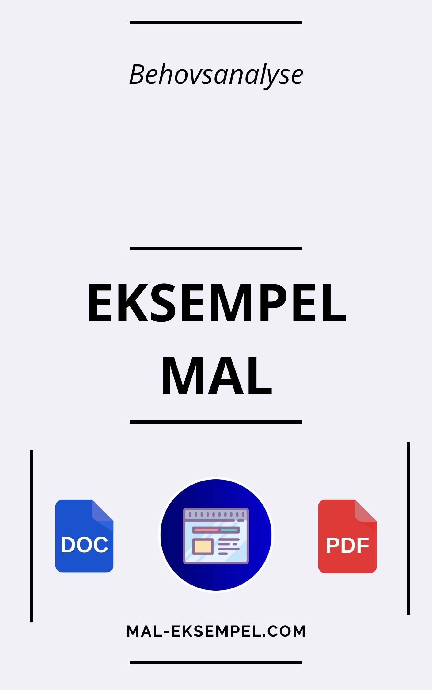 Behovsanalyse Mal Eksempel - PDF WORD
