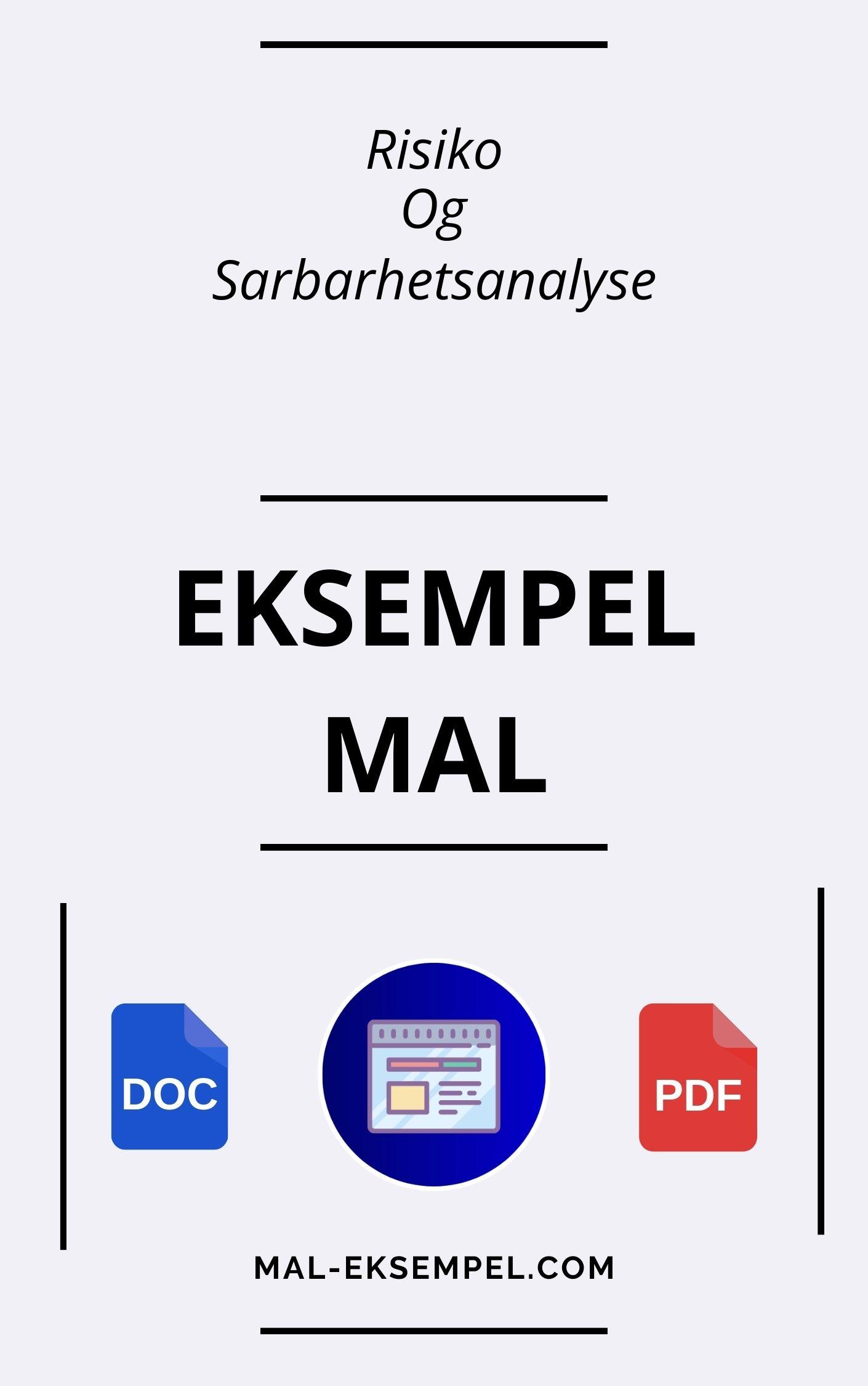 Risiko Og Sårbarhetsanalyse Eksempel Mal - WORD PDF